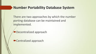 MOBILE NUMBER PORTABILITY | PPTX