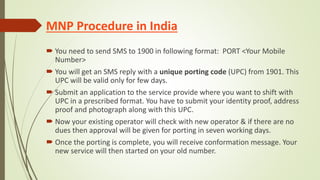 MOBILE NUMBER PORTABILITY | PPTX