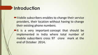 MOBILE NUMBER PORTABILITY | PPTX