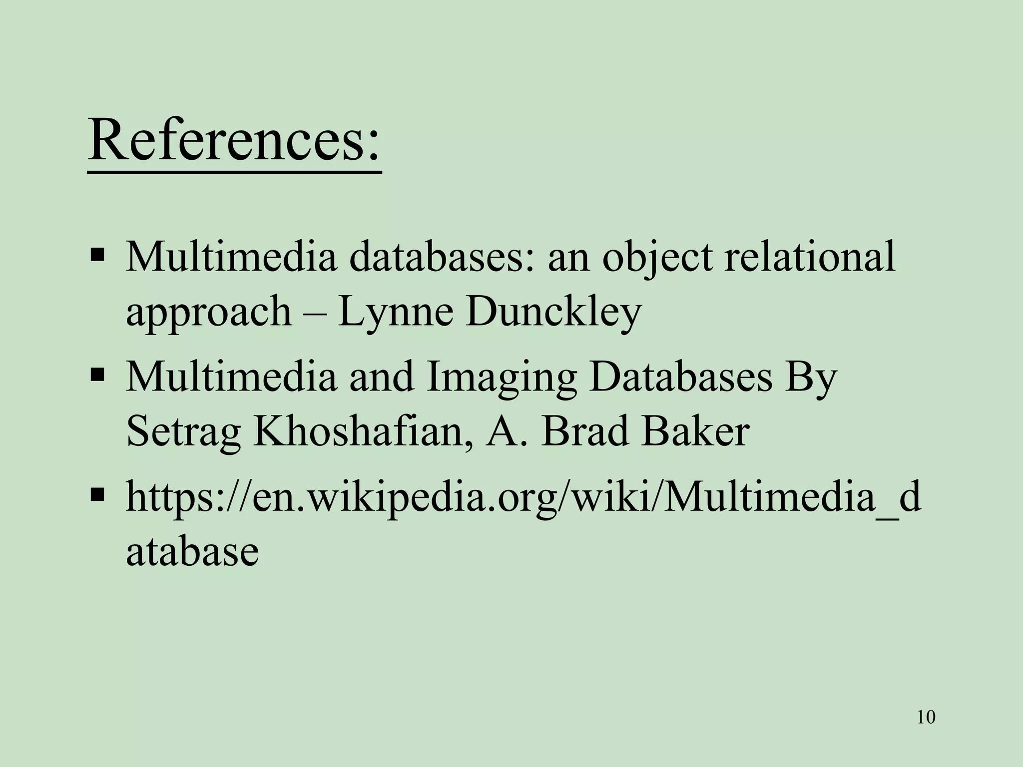 Multimedia Database | PPTX