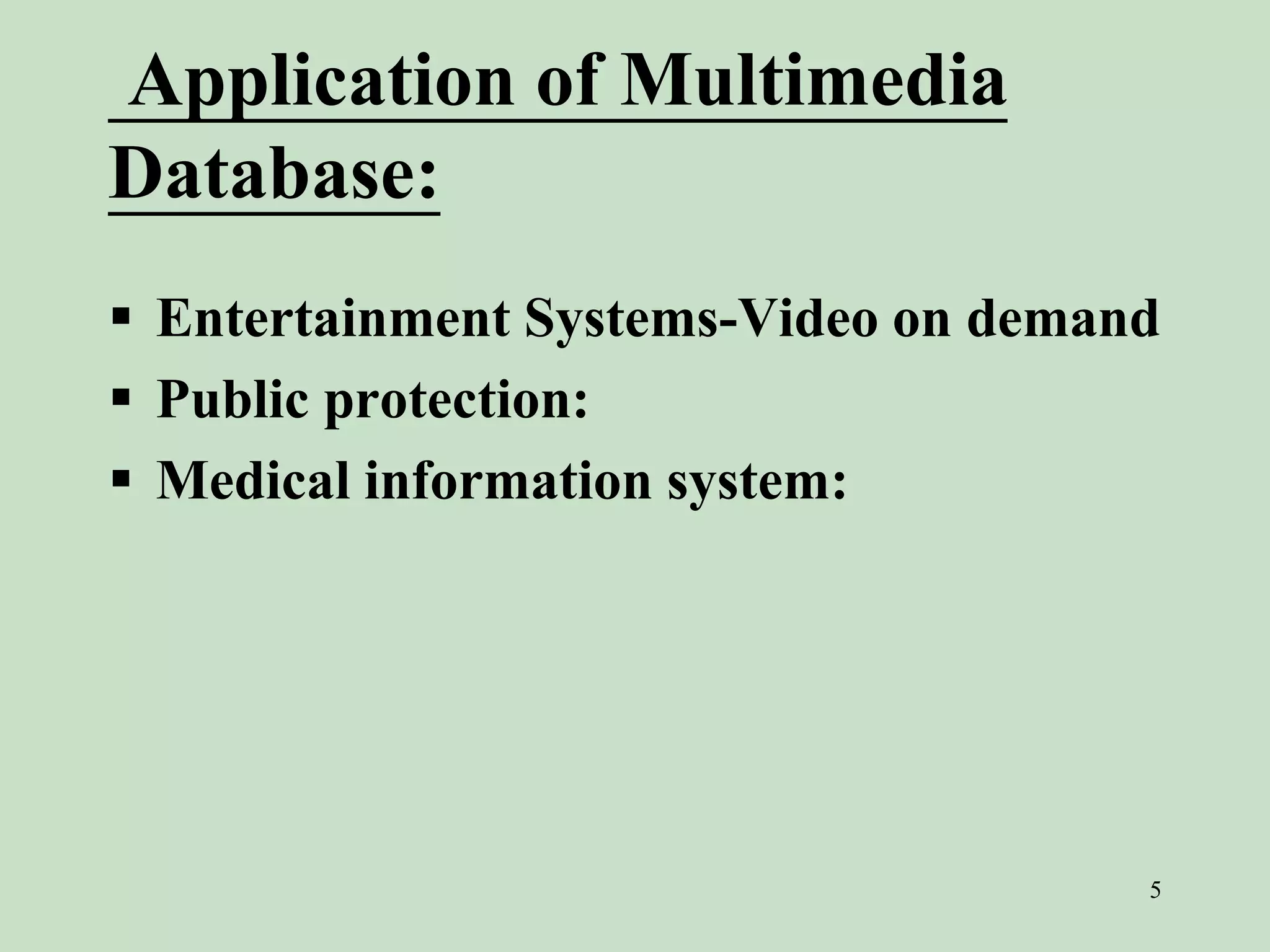 Multimedia Database | PPTX