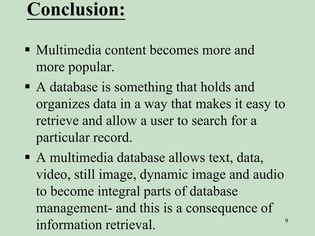 Multimedia Database | PPTX