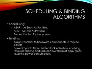 Algorithm for low power in synthesis and software design in IC.pptx