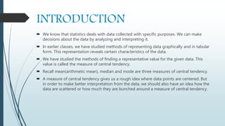 statistics class 11 | PPTX
