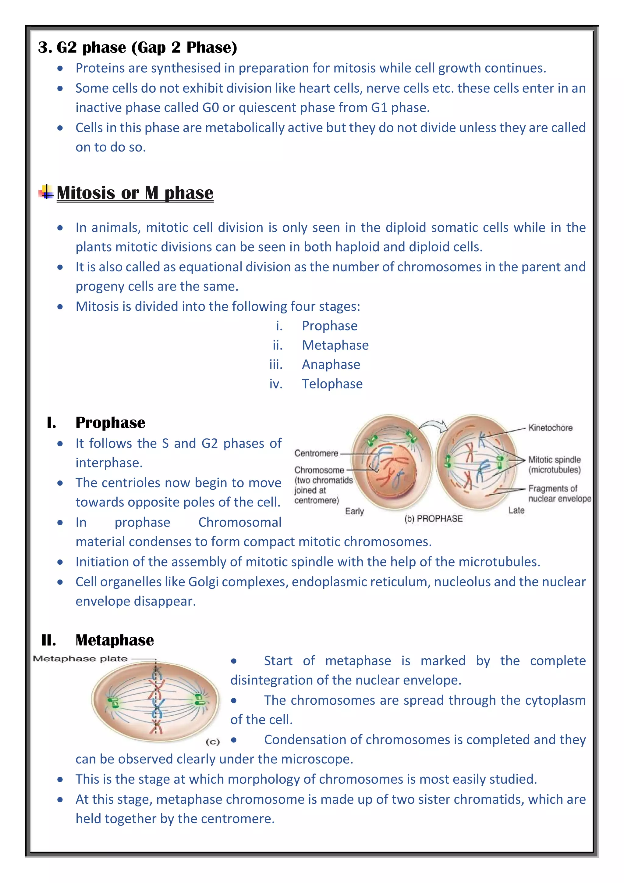 cell division & physiology of cell division | PDF