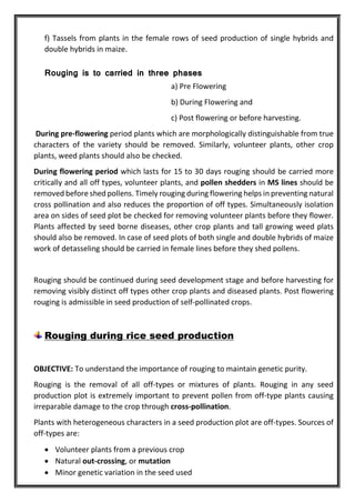 Rouging and its significance | PDF
