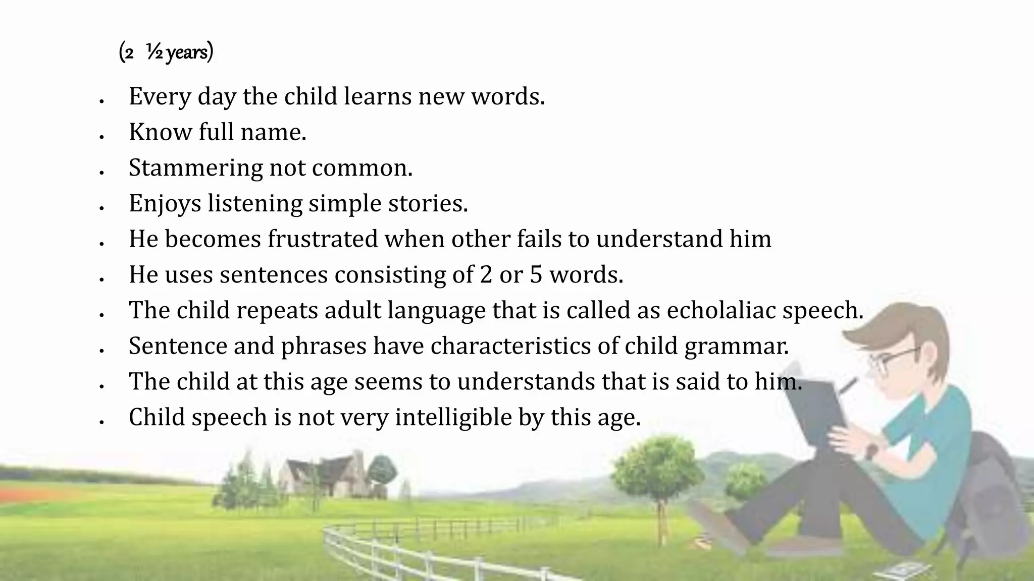 Language development in early childhood period | PPTX
