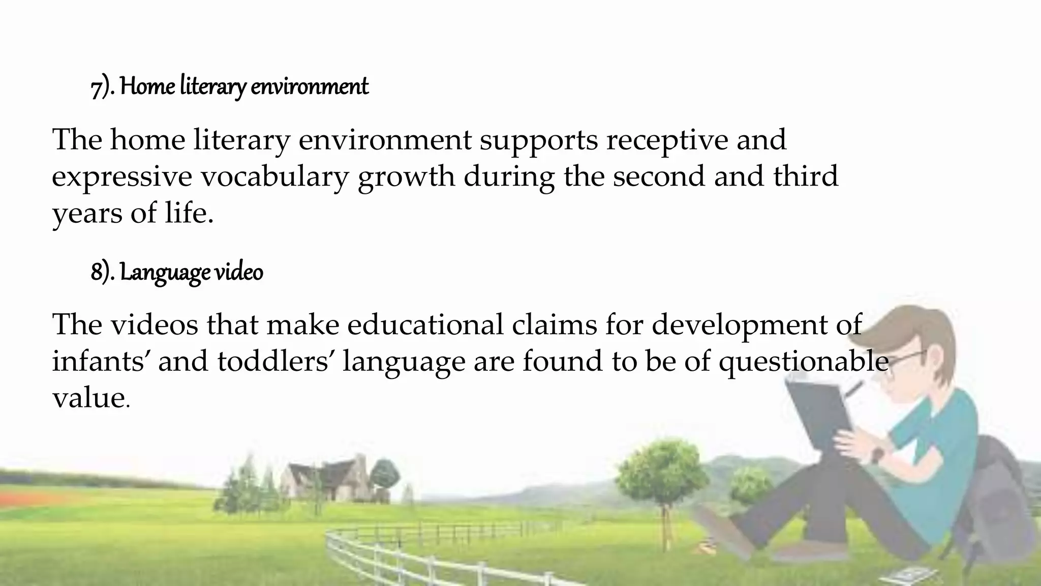 Language development in early childhood period | PPTX