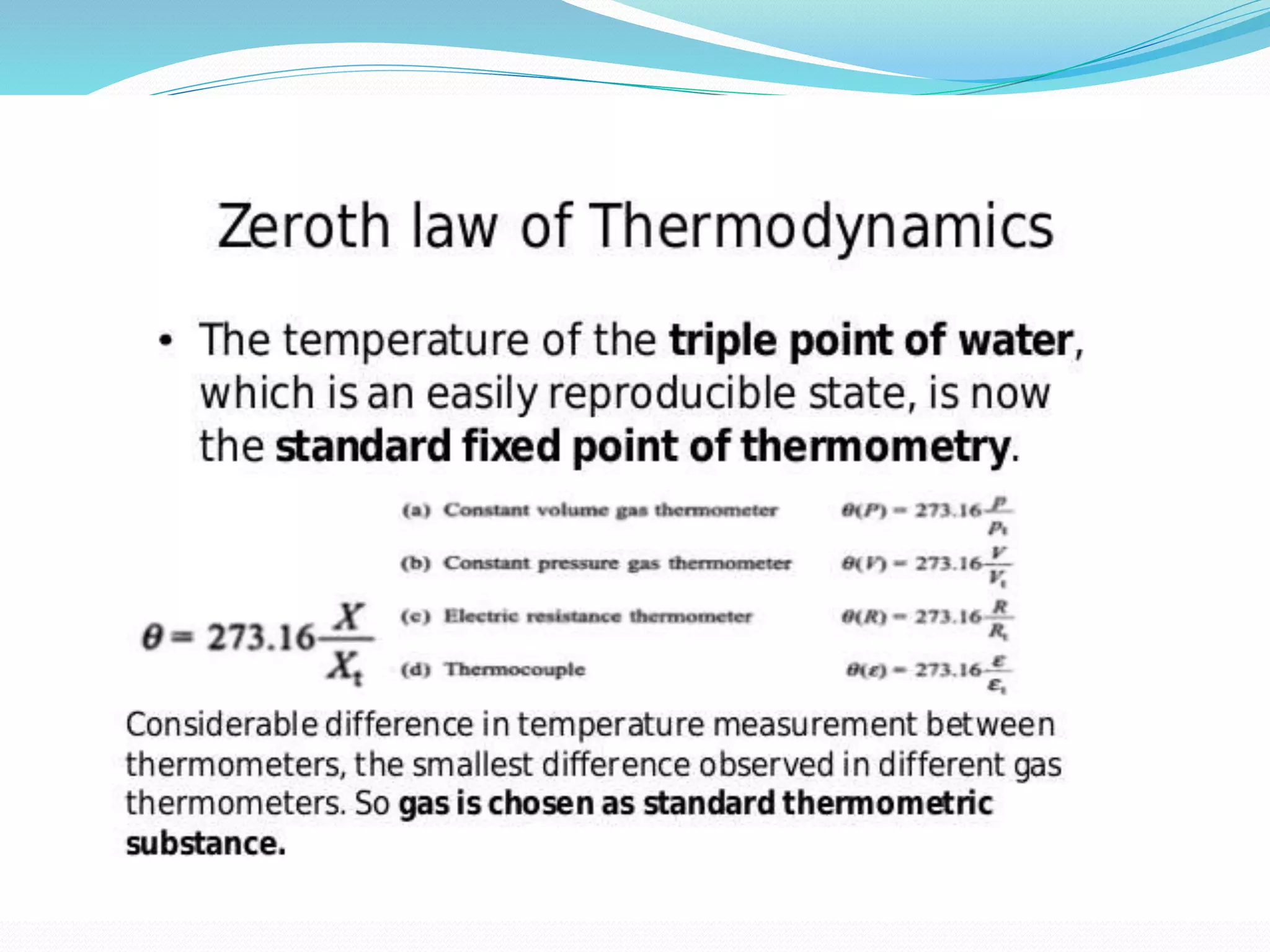ZEROTH LAW OF THERMODYNAMICS Shivani BSC I 2018 | PPTX