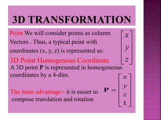 3D transformation in computer graphics | PPTX