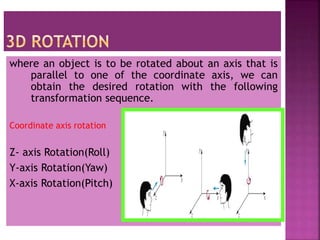 3D transformation in computer graphics | PPTX