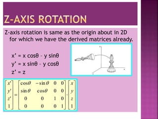 3D transformation in computer graphics | PPTX