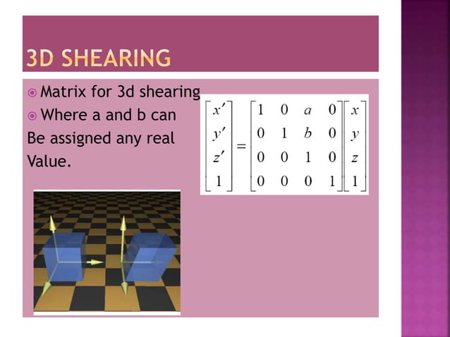 3D transformation in computer graphics | PPTX