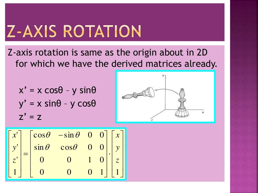 3D transformation in computer graphics