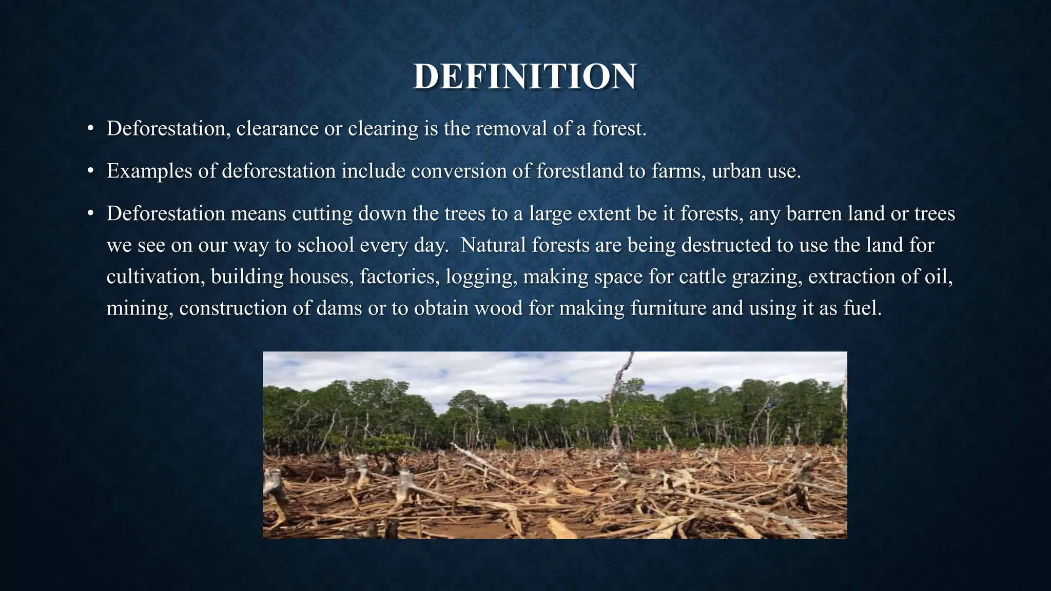 Causes and effects of deforestation and solutions of deforestation | PPT