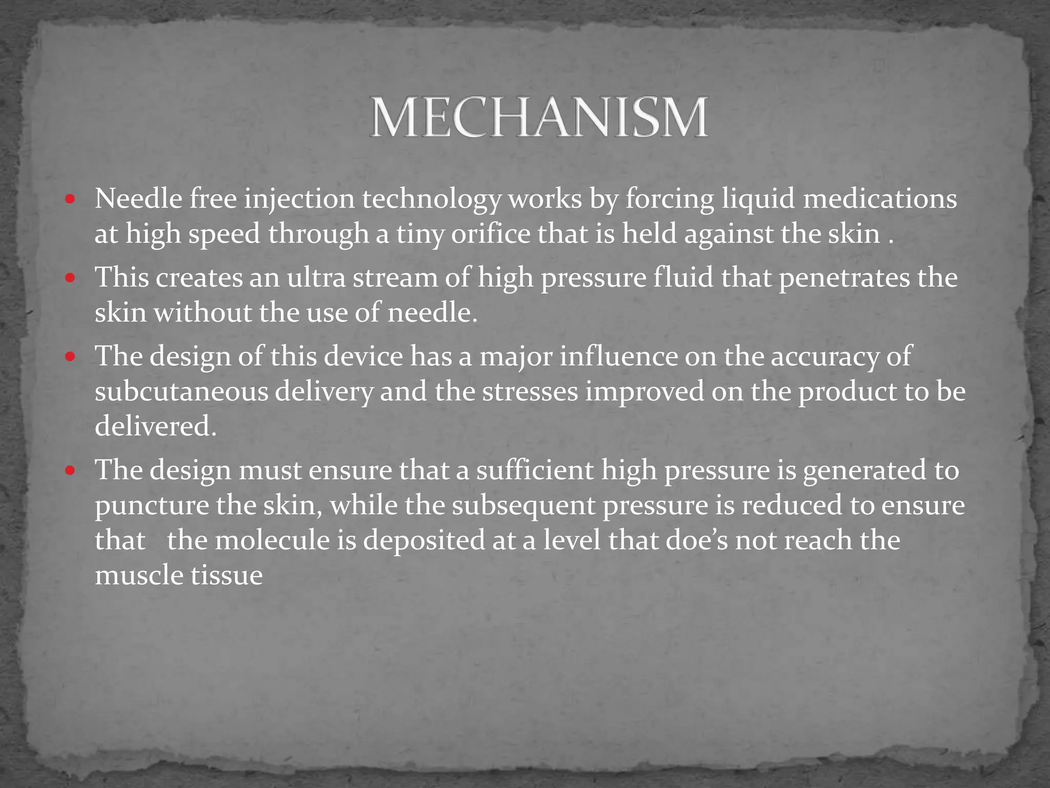 Needle Less Injection Technology by S Shivani Shastrulagari. | PPTX ...