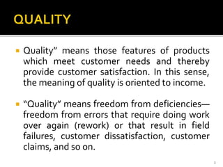 Quality improvement and cost reduction | PPTX