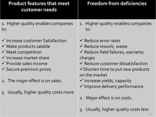 Quality improvement and cost reduction | PPTX