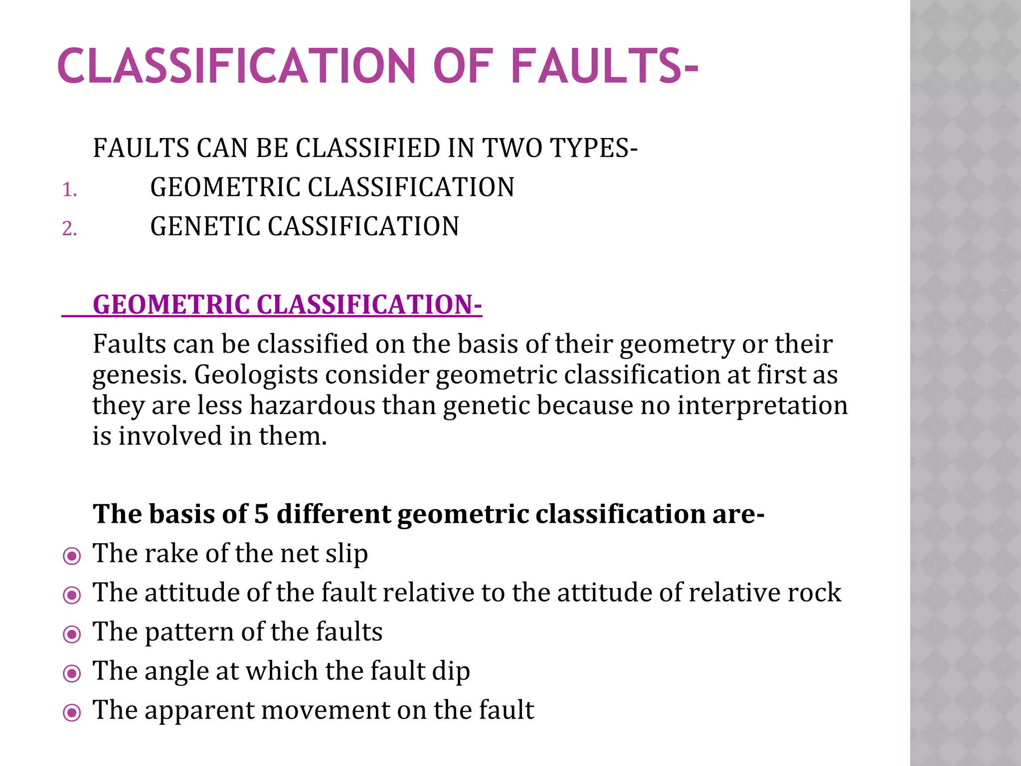 Fault and its classification | PPTX