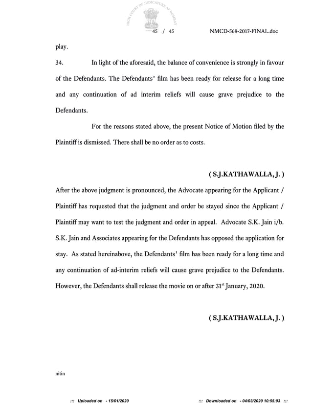 Shivani tibrewala v. rajat mukherjee | PDF