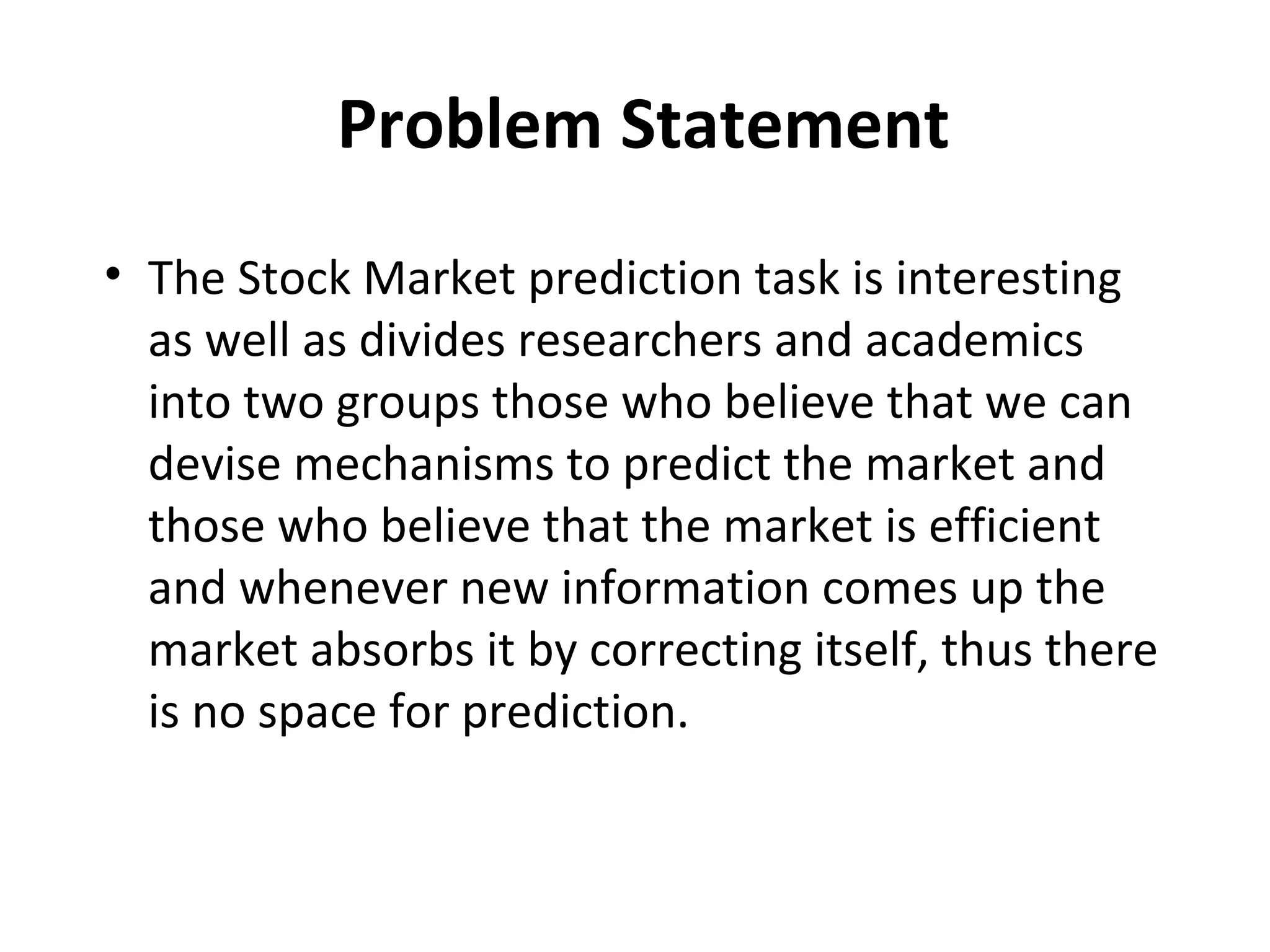 Stock Market Prediction Ppt 