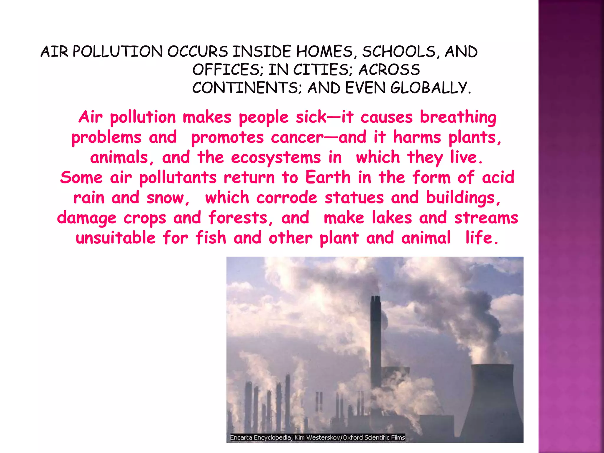 Air pollution its causes and effect | PPTX