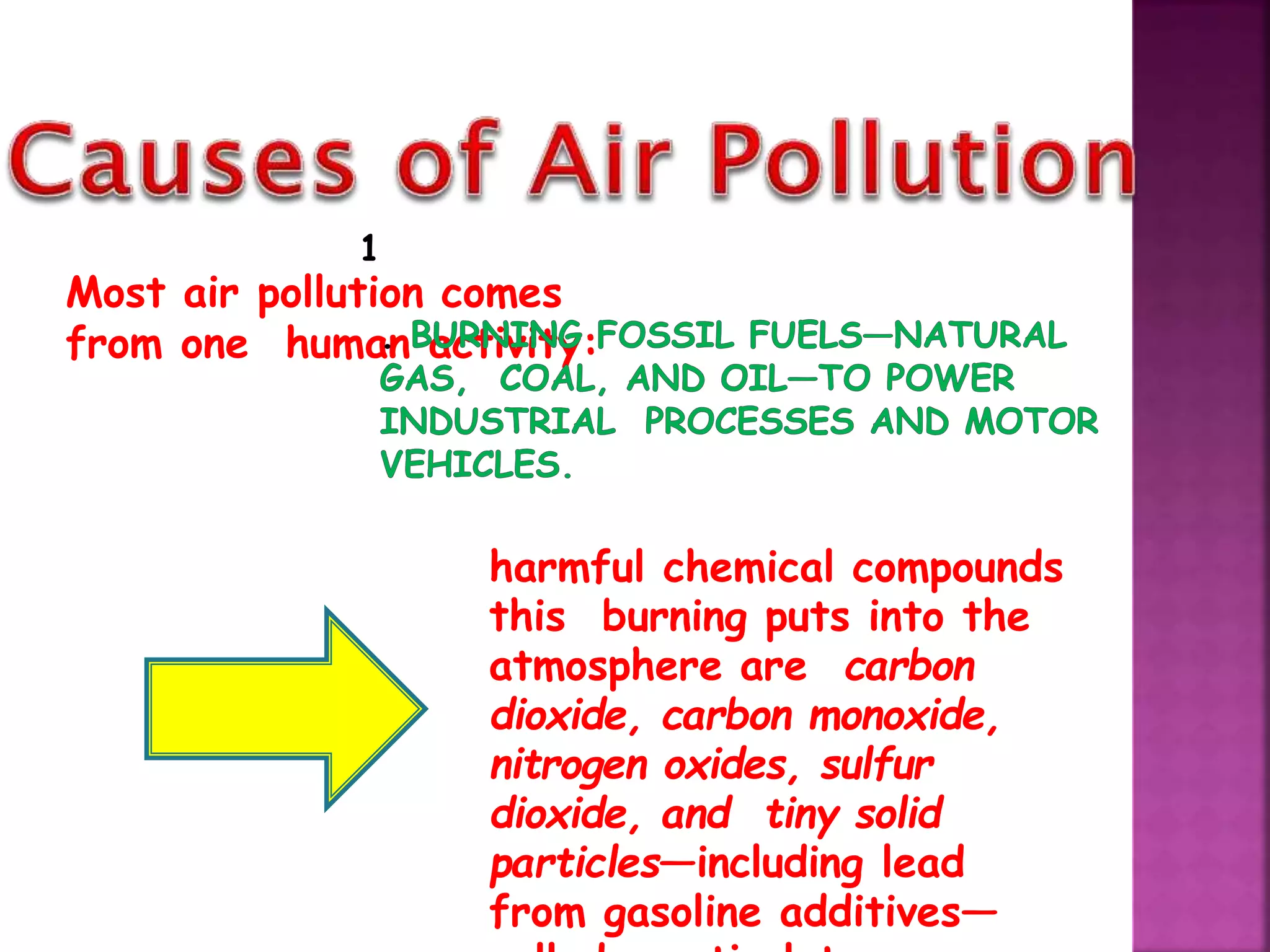 Air pollution its causes and effect | PPTX