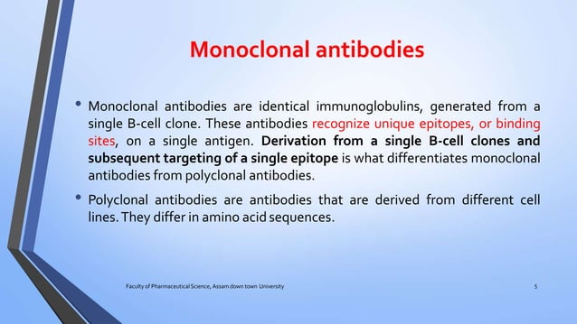 MONOCLONAL ANTIBODIES: Preparation & Application | PPTX