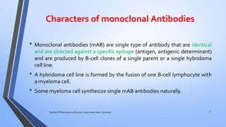 MONOCLONAL ANTIBODIES: Preparation & Application | PPTX