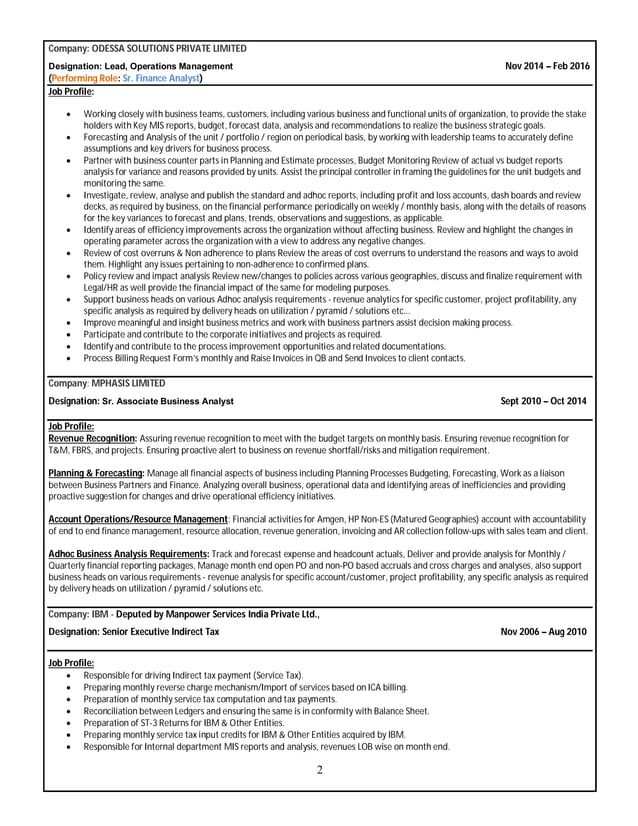 Shiva Prasad_FA_CV | PDF