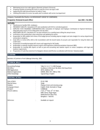 Shiva Prasad_FA_CV | PDF | Business Administration | Business