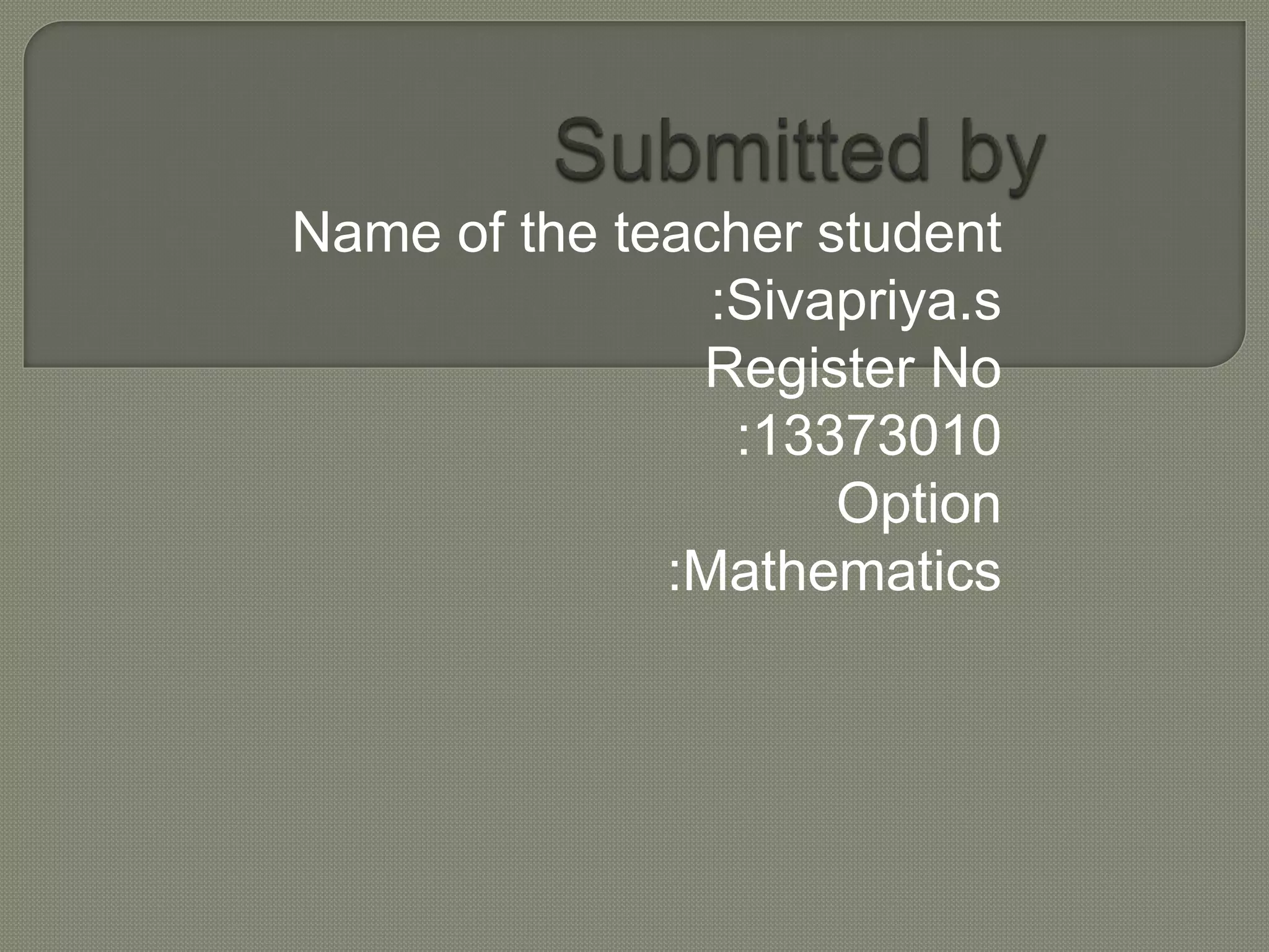 Shivapriya | PPTX | Physics | Science