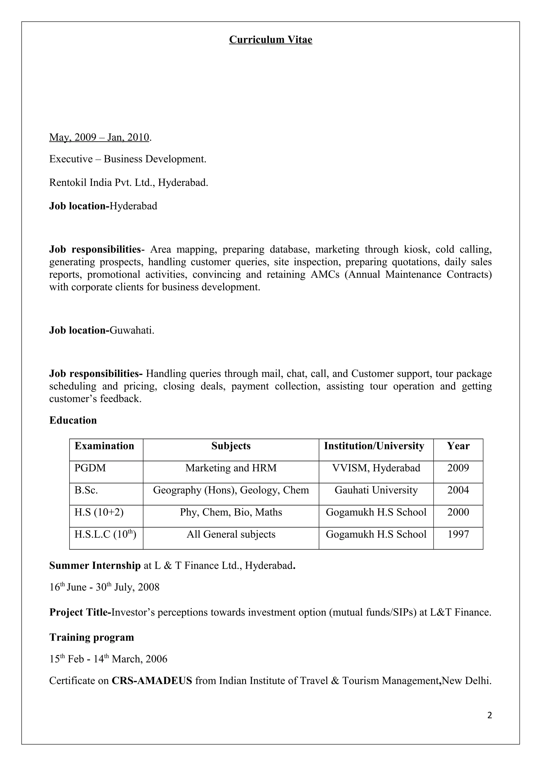 Shiva's resume (1) | DOC