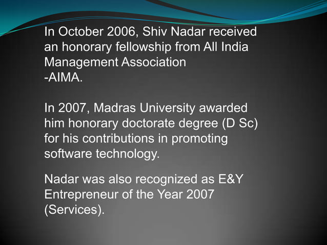 Shiv nadar mdims | PPT