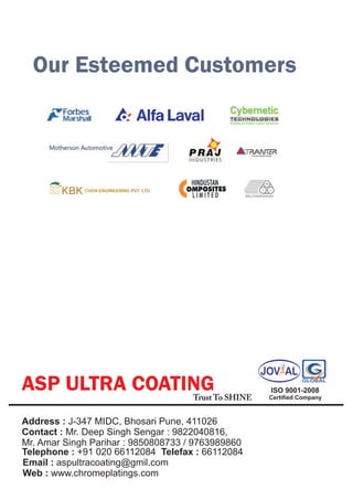 Asp Ultra Coating, Pune, Buffing/Mirror Finishing Services | PDF