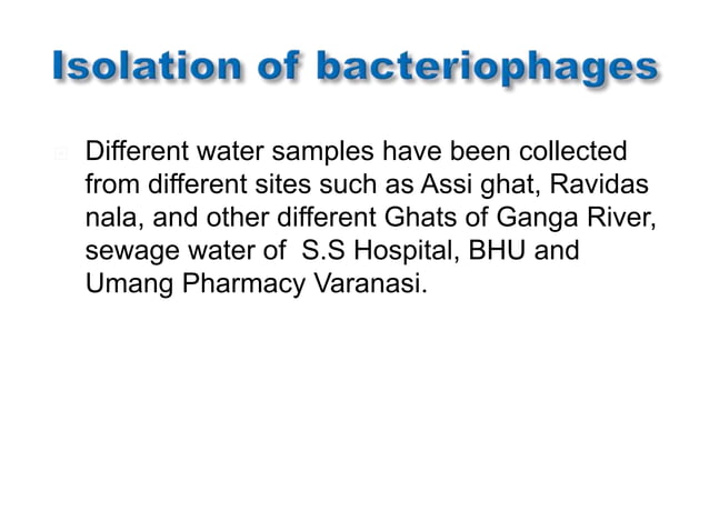 Isolation and characterization of Bacteriophages against Staphylococcus aureus | PPT | Free Download
