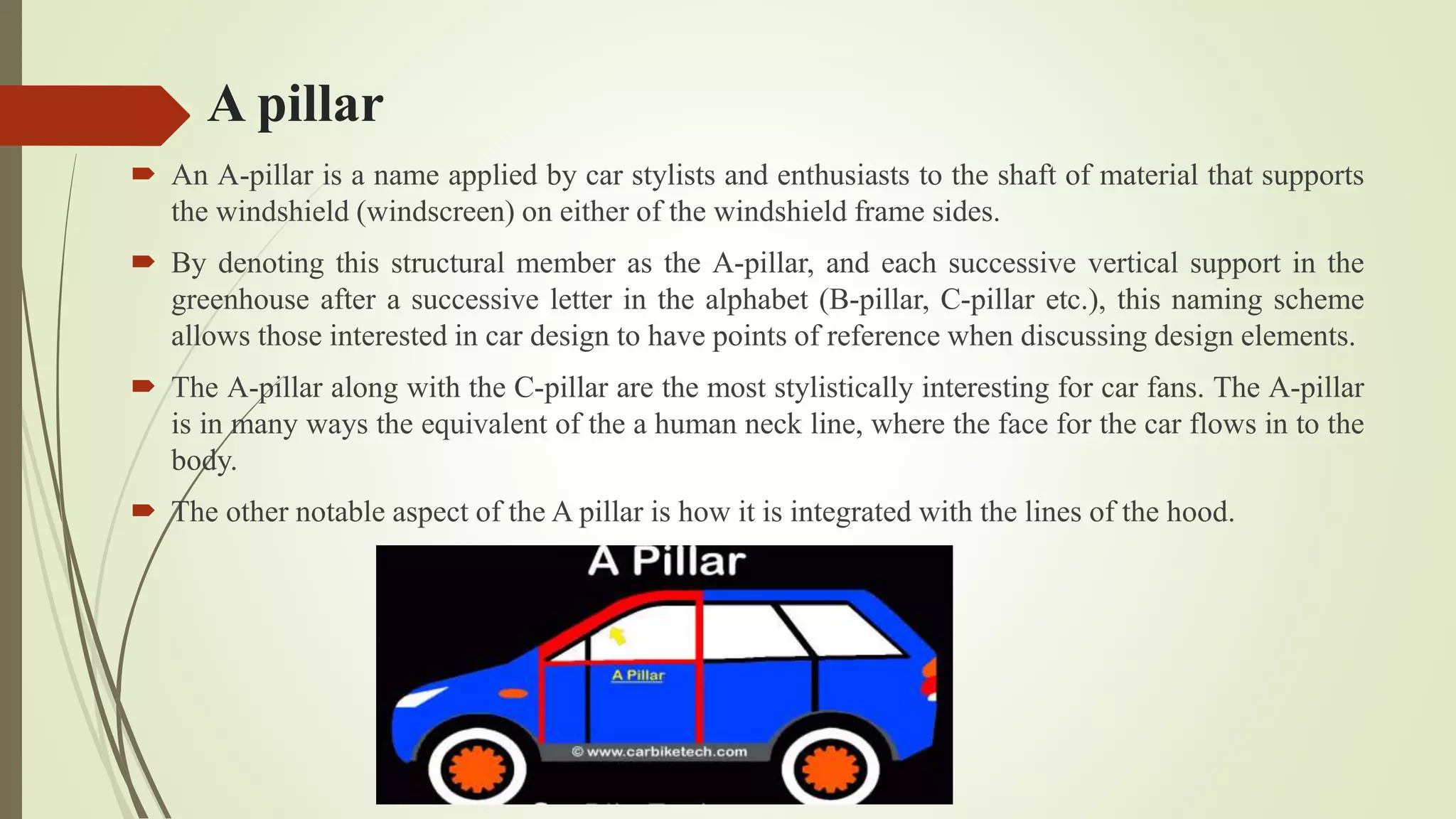 Car Pillars pptx Car Pillars pptx