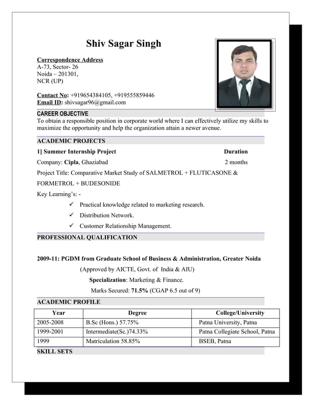 Shiv Sagar Singh Resume | PDF