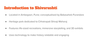 Shivsrushti’s Role in Public Education and Culture | PDF