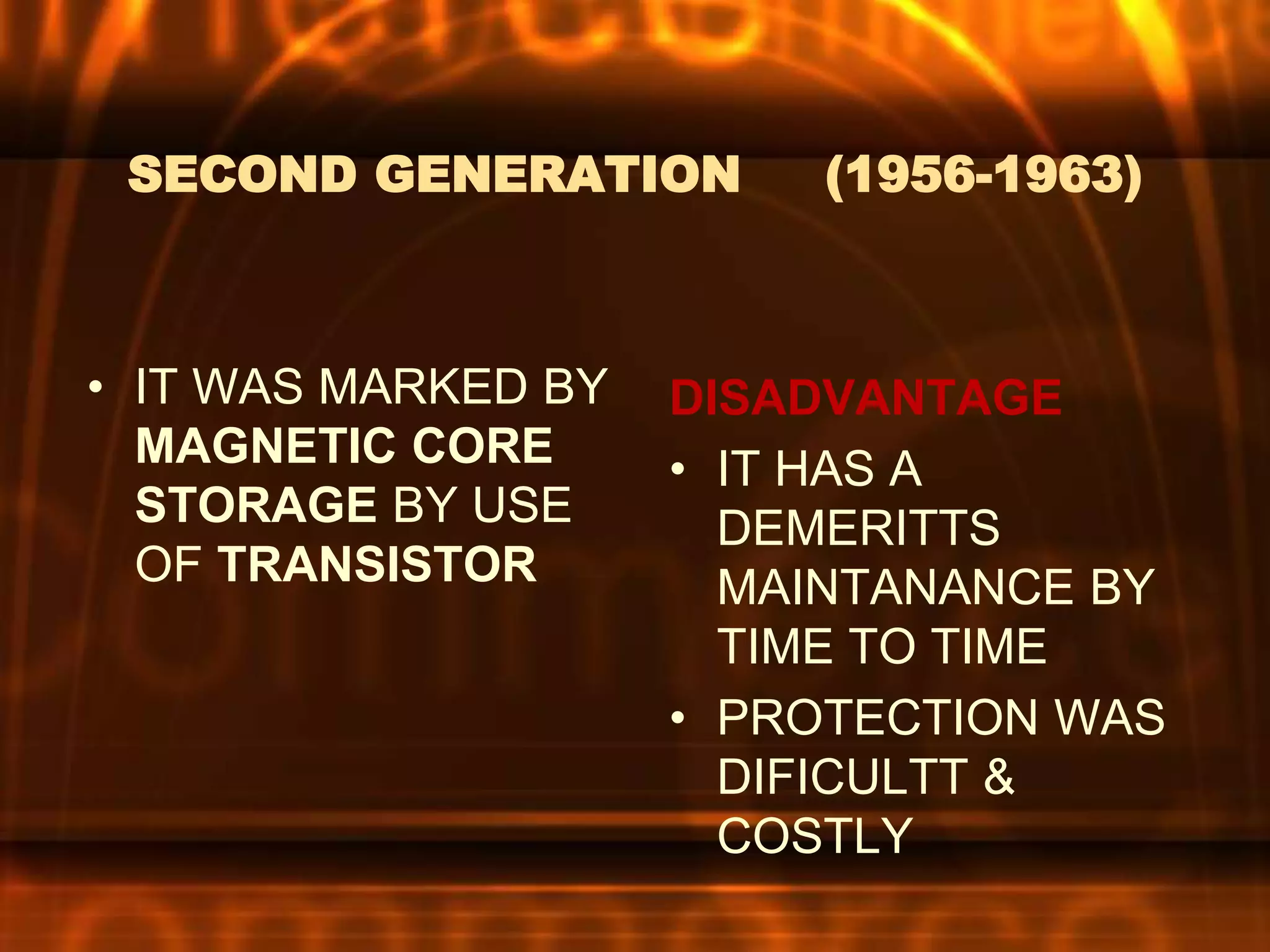 description of computer generation | PPTX | Computing | Technology & Computing