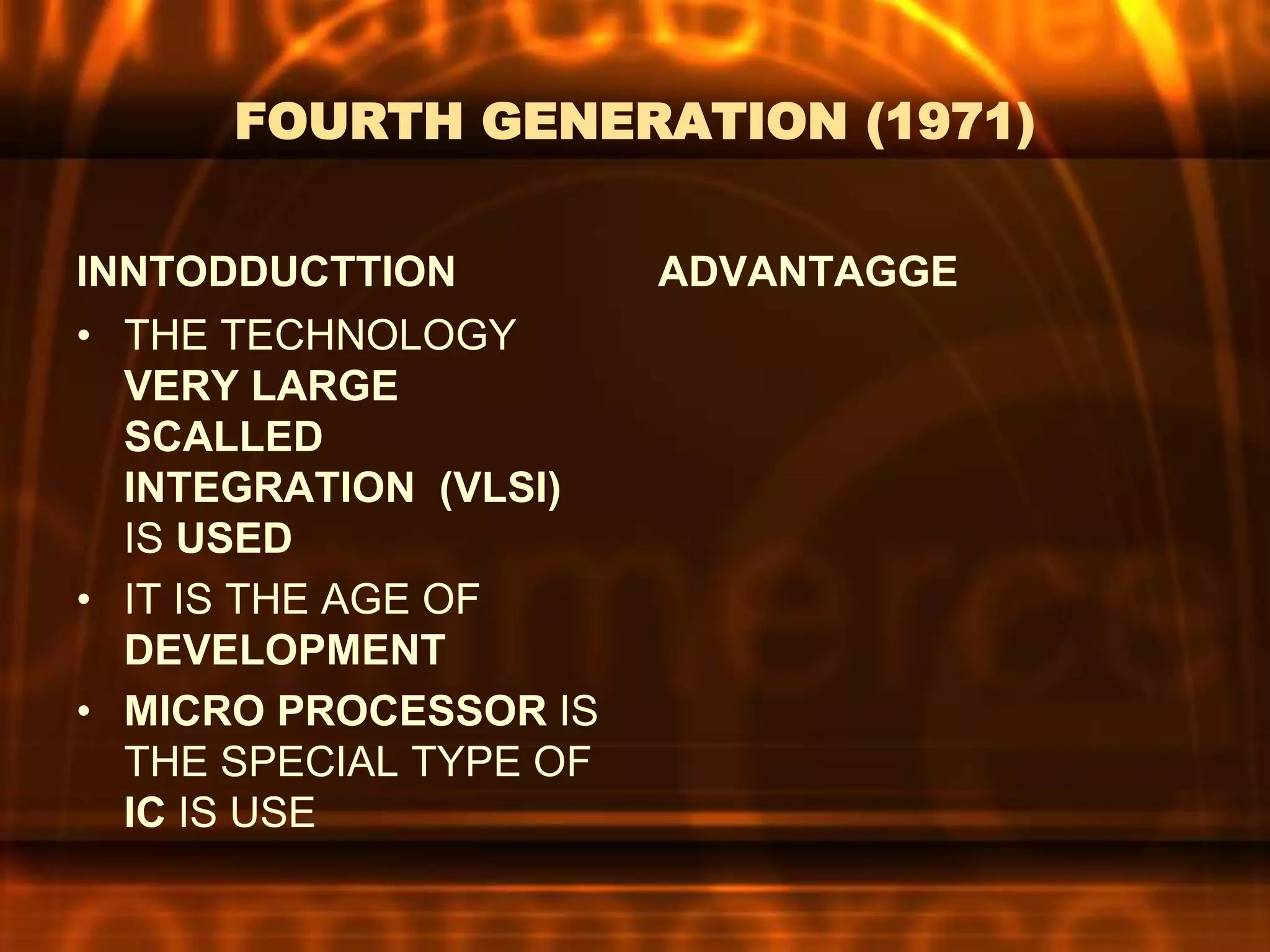 Description Of Computer Generation Pptx Computing Technology And Computing