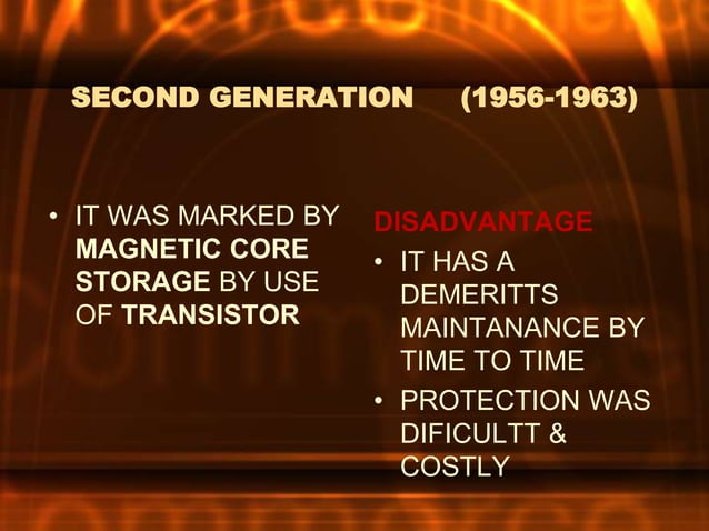 description of computer generation | PPTX | Computing | Technology ...