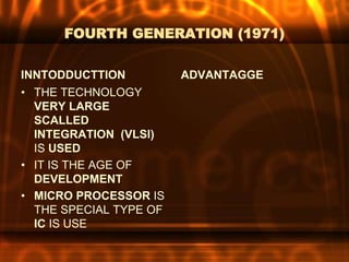 description of computer generation | PPTX | Computing | Technology ...