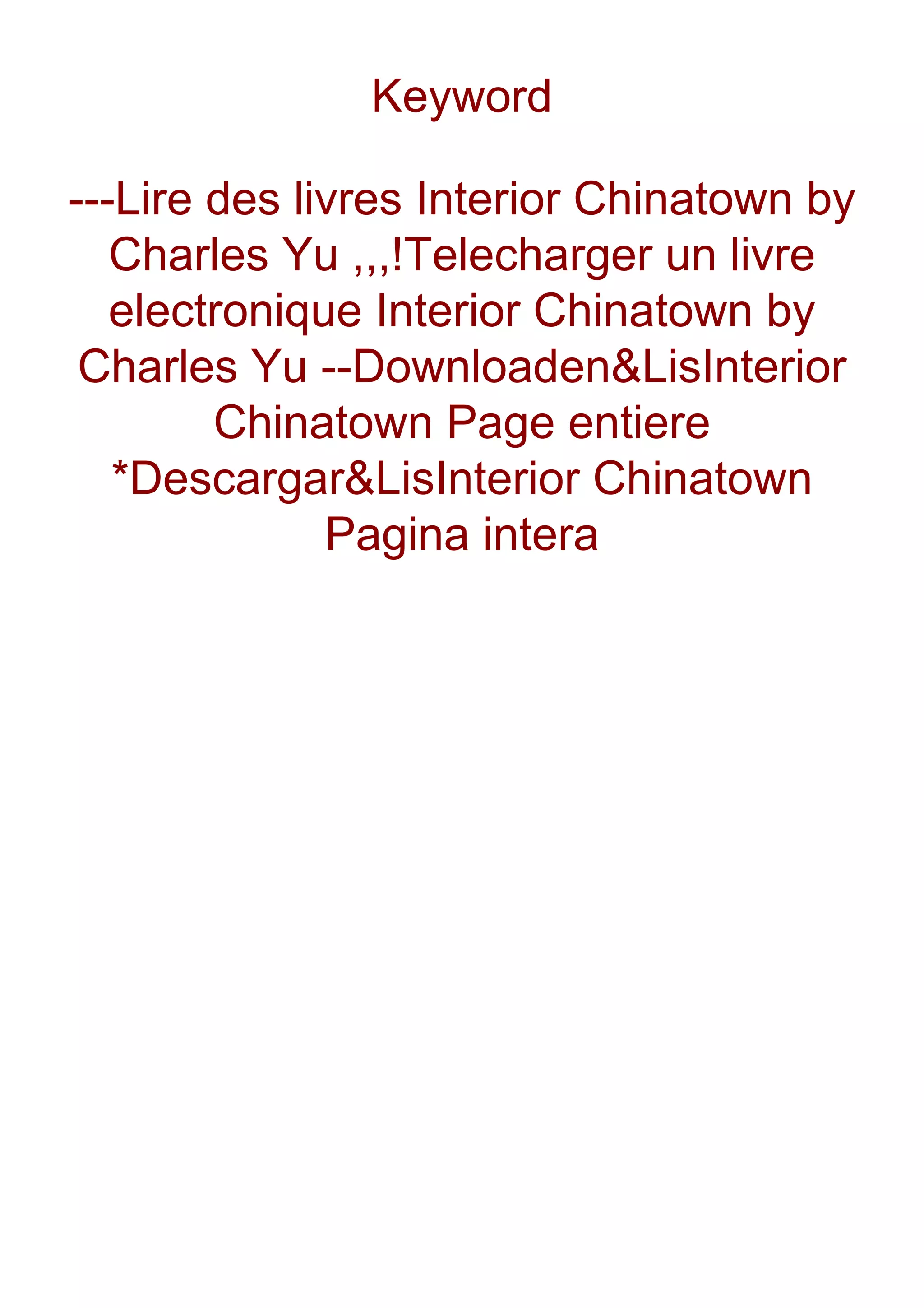 Shkarko&Lis Interior Chinatown Pagina intera | PDF