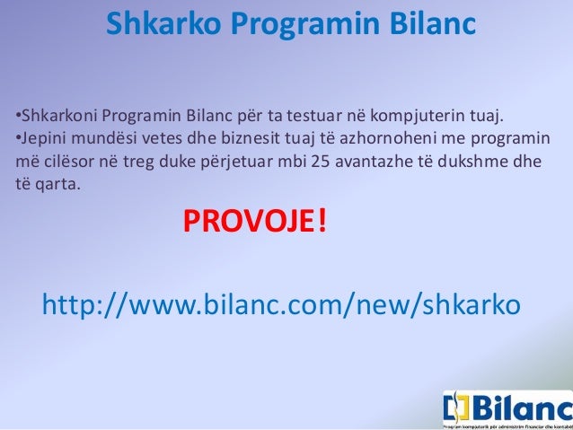 Shkarko Programin Bilanc