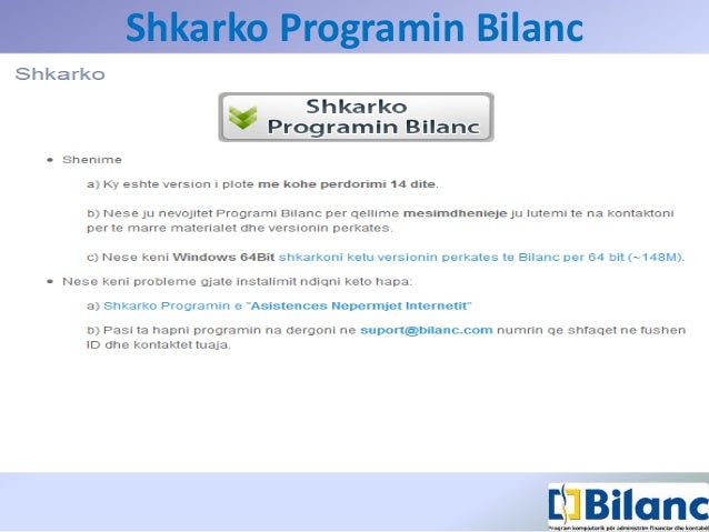 Shkarko Programin Bilanc