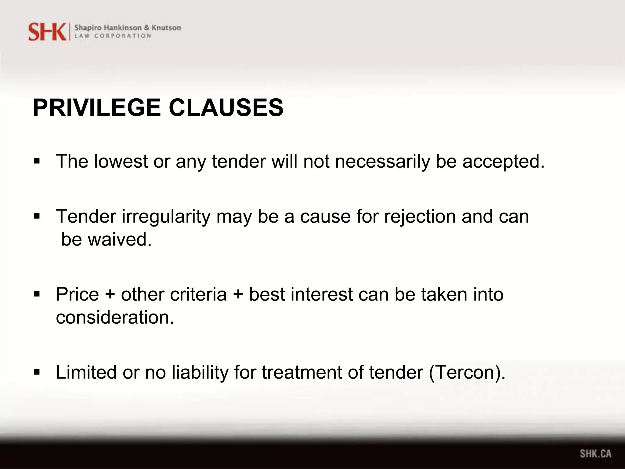 Tendering and Procurement Best Practices | PPT