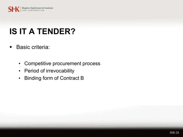 Tendering and Procurement Best Practices | PPT