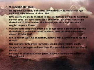 10 TERMETET DHE 10 VULLKANET ME TE MEDHENJ NE BOTE | PPTX