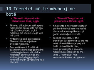 10 TERMETET DHE 10 VULLKANET ME TE MEDHENJ NE BOTE | PPTX